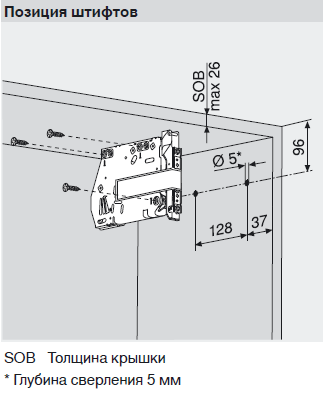 Поворотный подъёмник АВЕНТОС (AVENTOS) HK 2 | Мебельная фурнитура BLUM